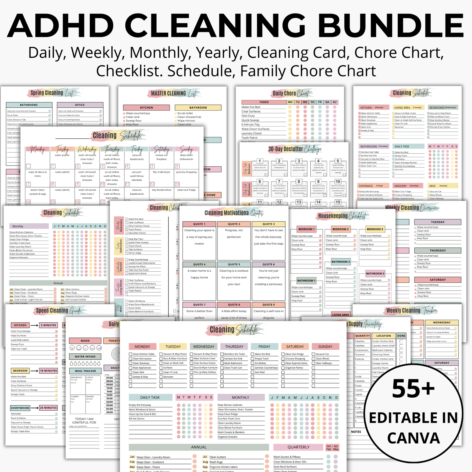 ADHD Cleaning Planner - clutterfreeadhd.com